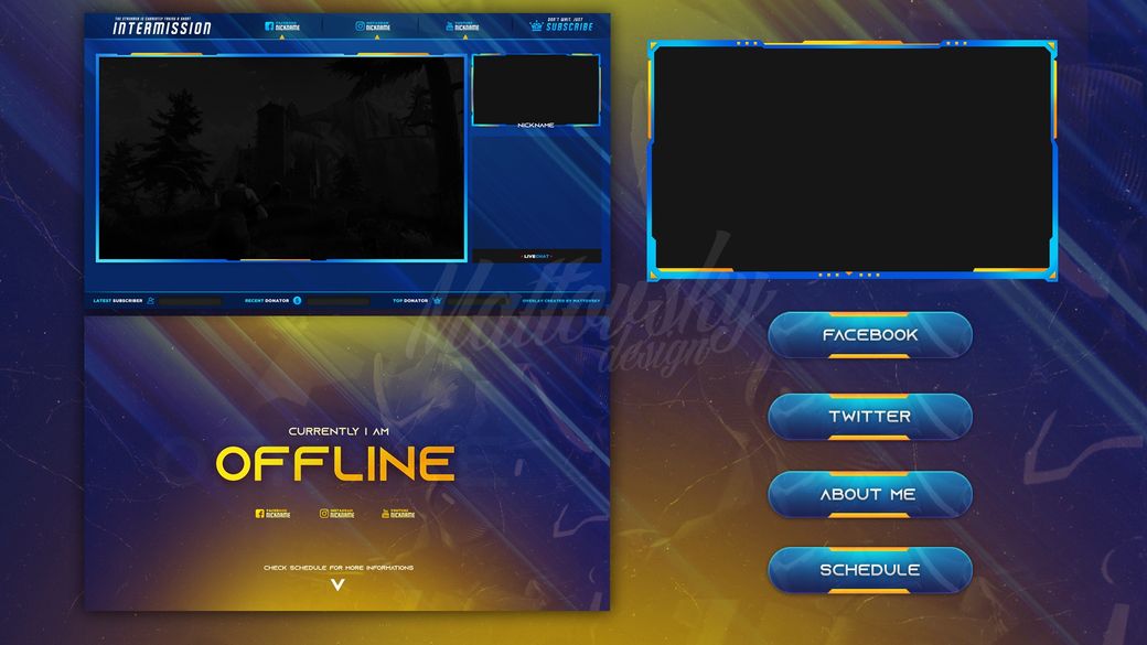 FLAME STREAM OVERLAY TEMPLATE | PSD PACK