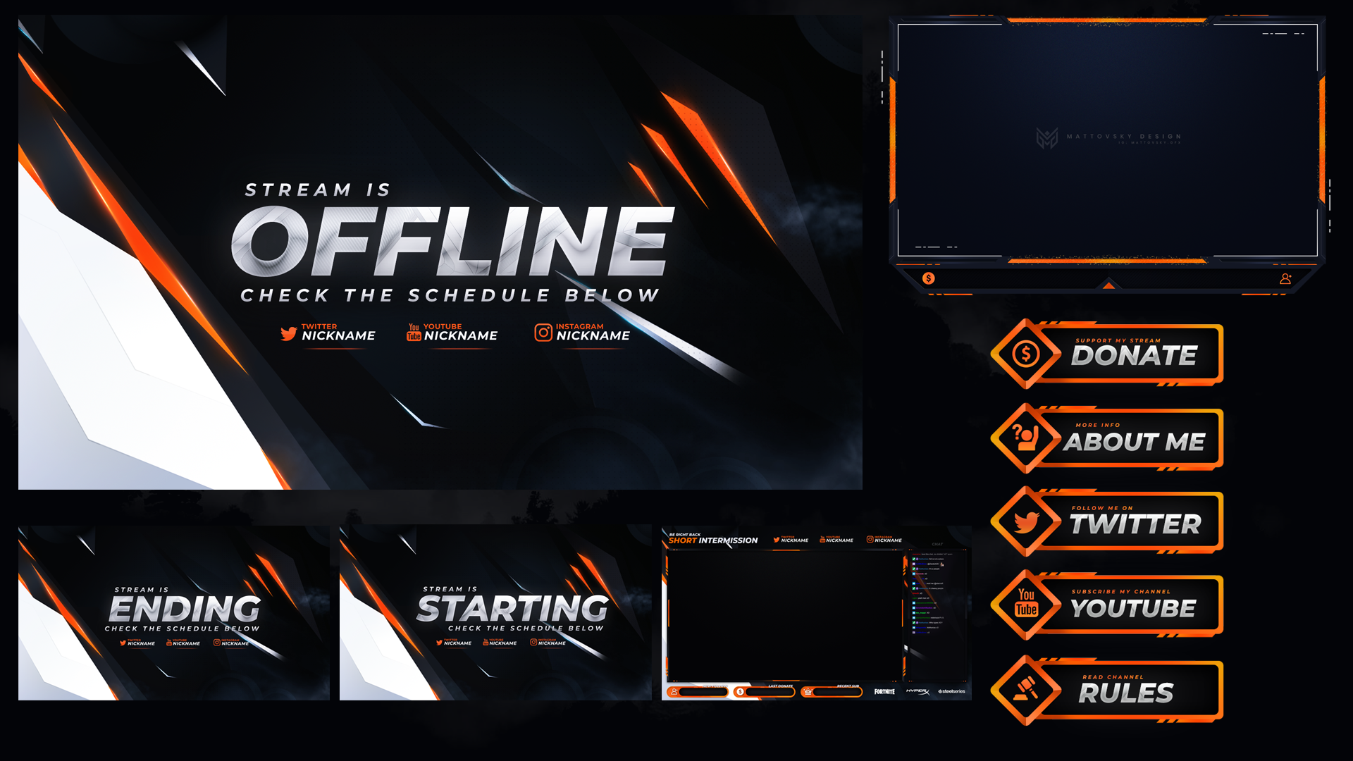 Stream Overlay Templates for Streamers Download - Free PSD 🔥