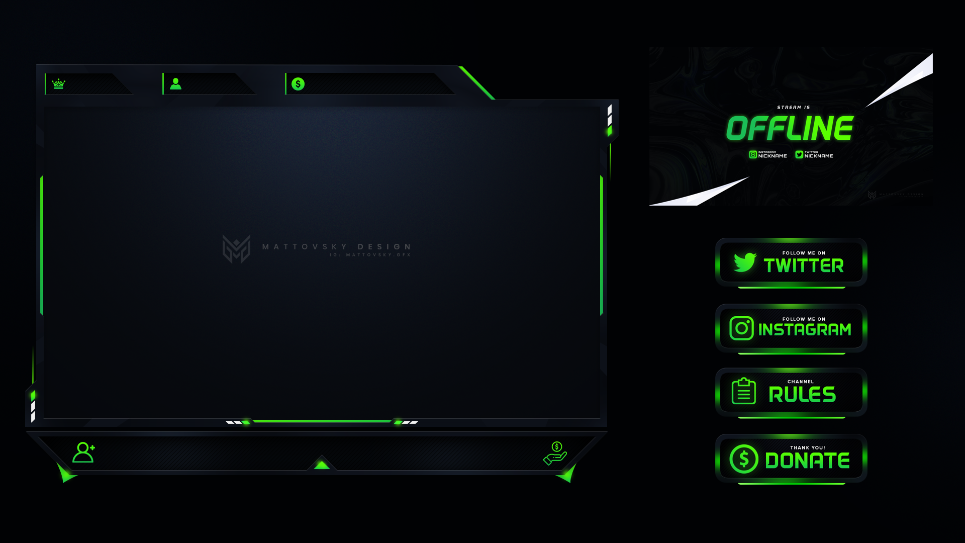 Stream Overlay Templates for Streamers Download - Free PSD 🔥