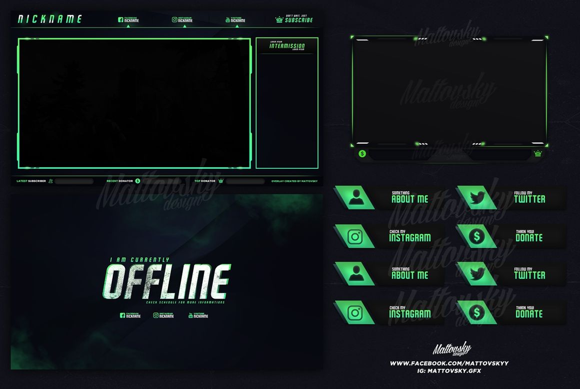 STREAM OVERLAY TEMPLATE PSD PACKAGE DOWNLOAD - BEST FOR TWITCH 2021