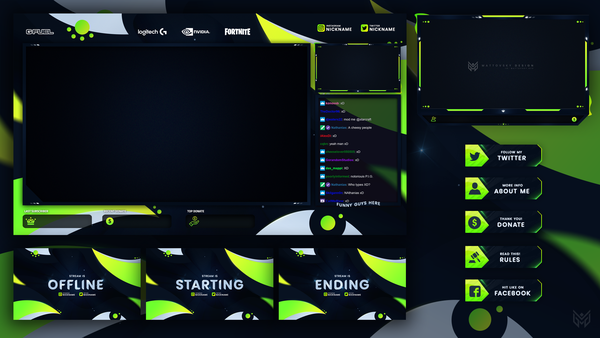 STREAM OVERLAY TEMPLATE PSD PACKAGE DOWNLOAD - BEST FO