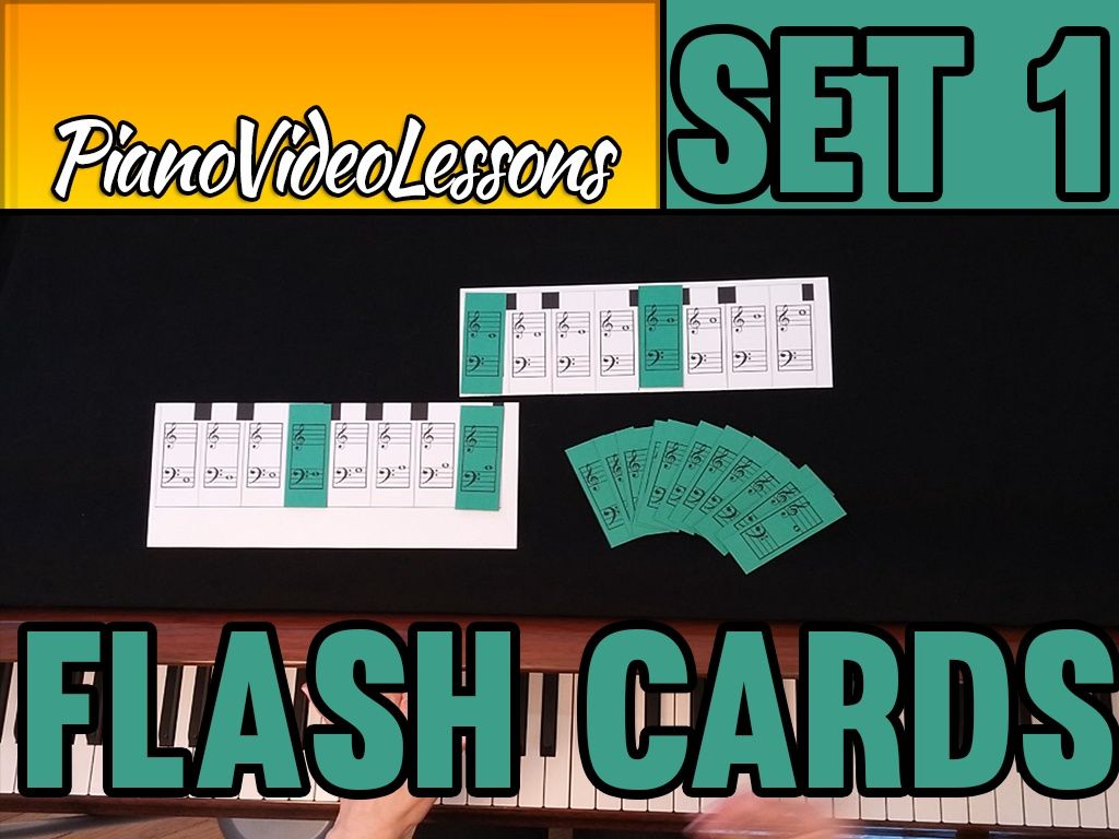 Piano Flashcards for beginners - Set 1