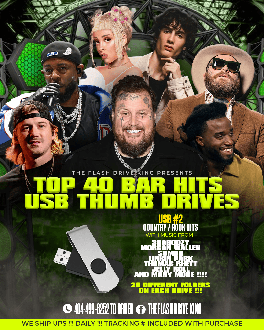 Top 40 Bar Hits USB # 2 (Country / Rock Hits)