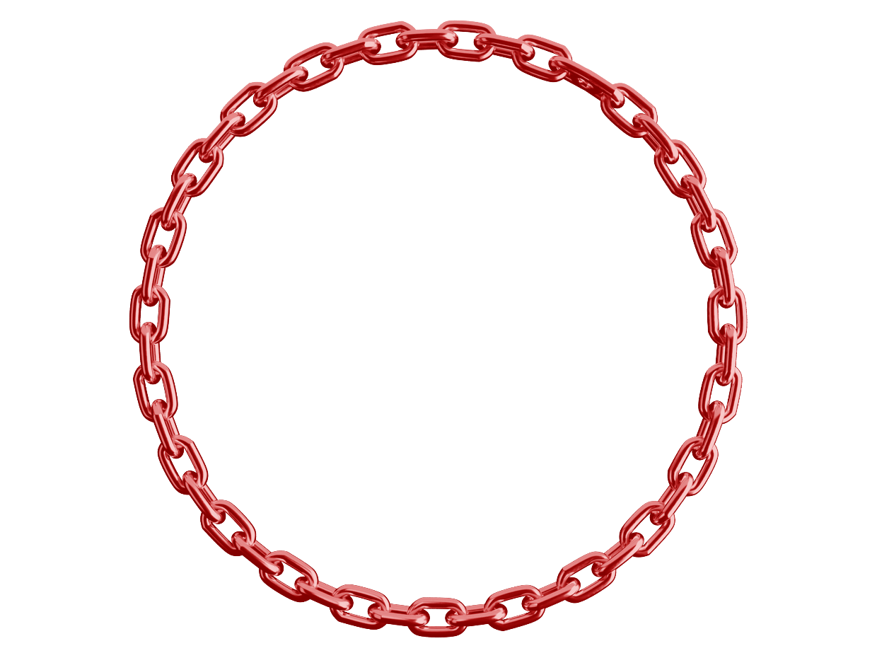 Persian red (Flush Mahogany) chain circular frame