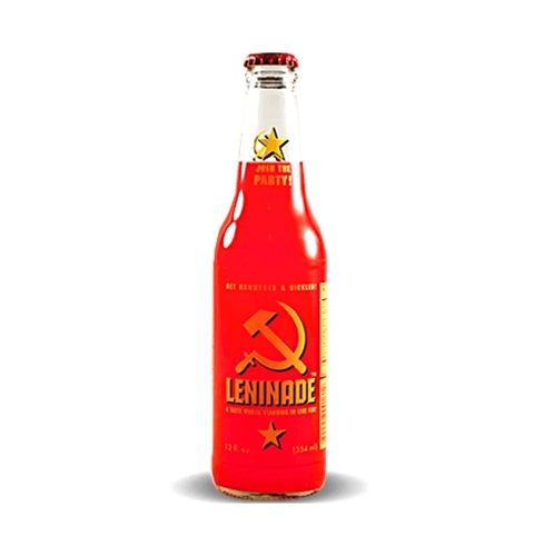 Leninade soda in glass bottles