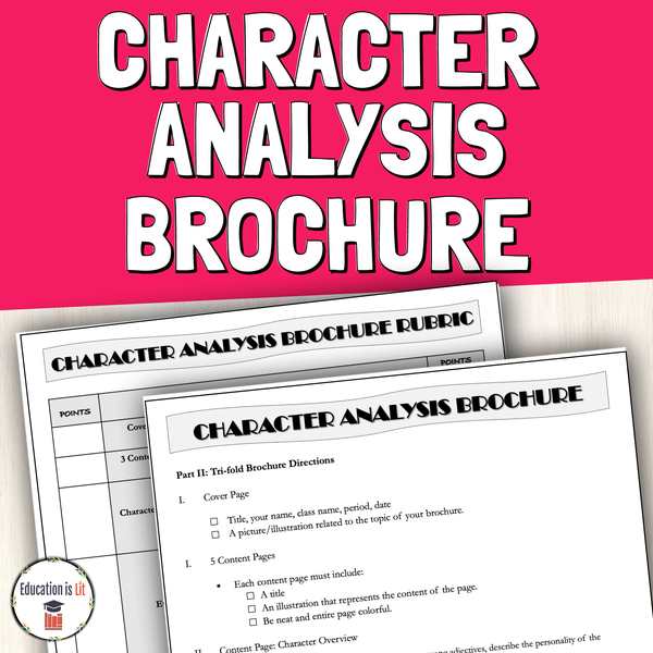 Character Analysis Brochure Activity