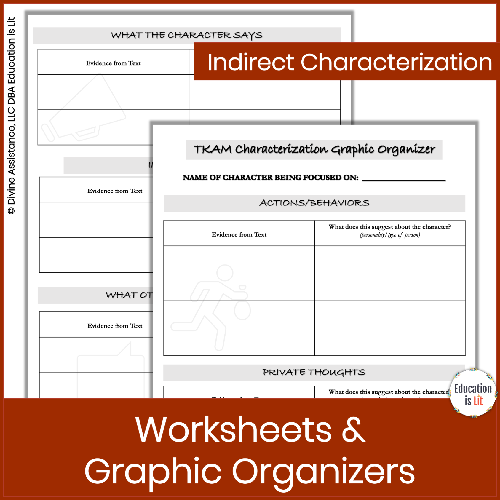 To Kill a Mockingbird Character Analysis Worksheets