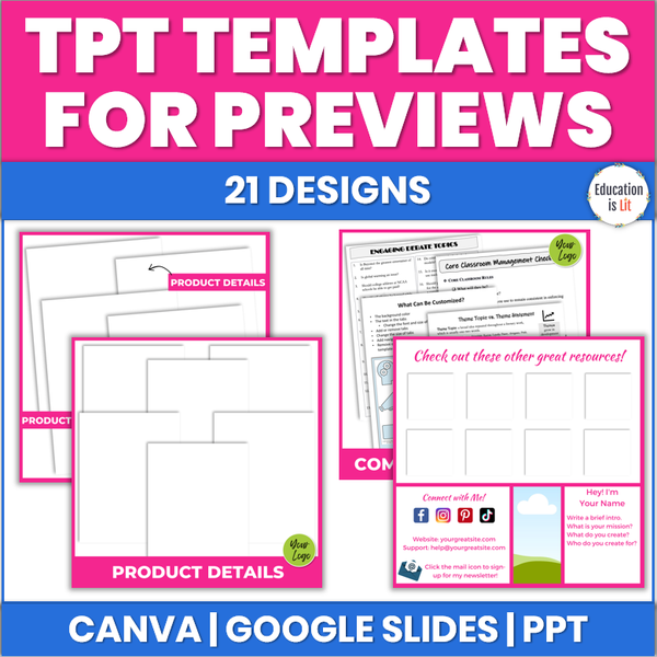 TpT Preview Templates (Editable)