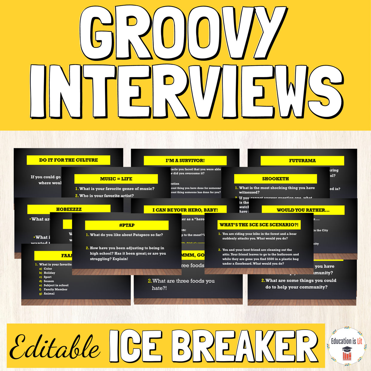 Groovy Interviews Ice Breaker Activity