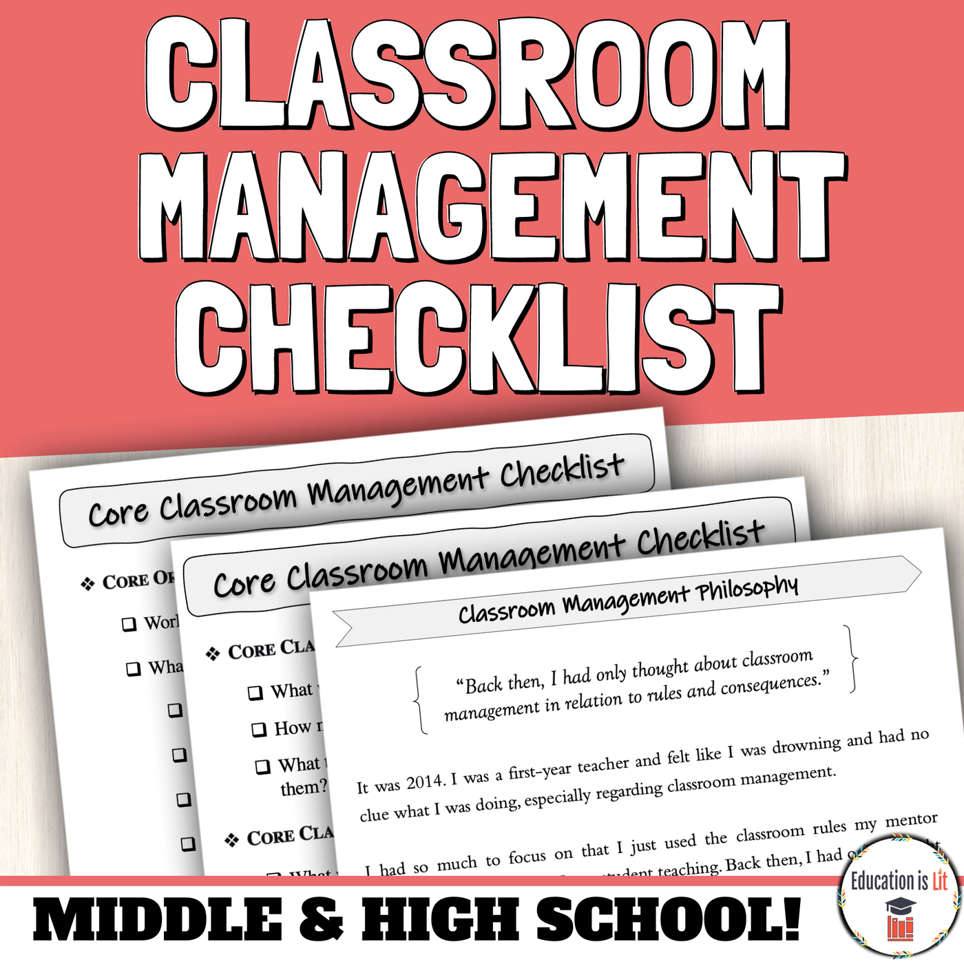 Classroom Management Checklist