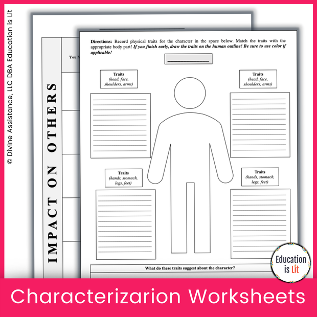 Bundle of Character Analysis Worksheets