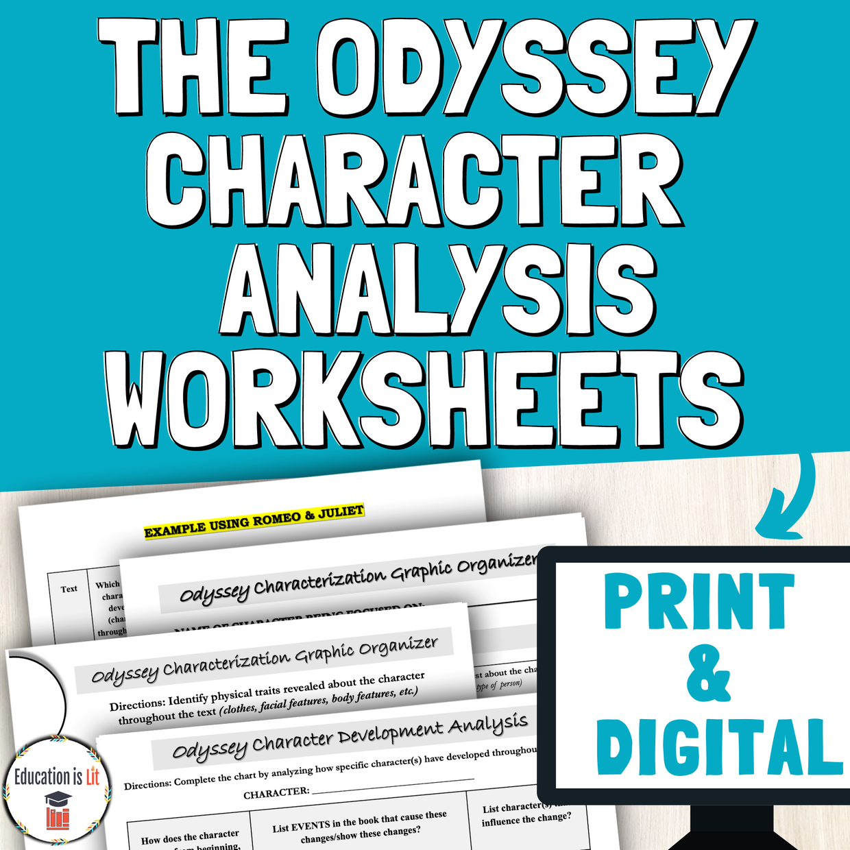 The Odyssey Character Analysis Worksheets