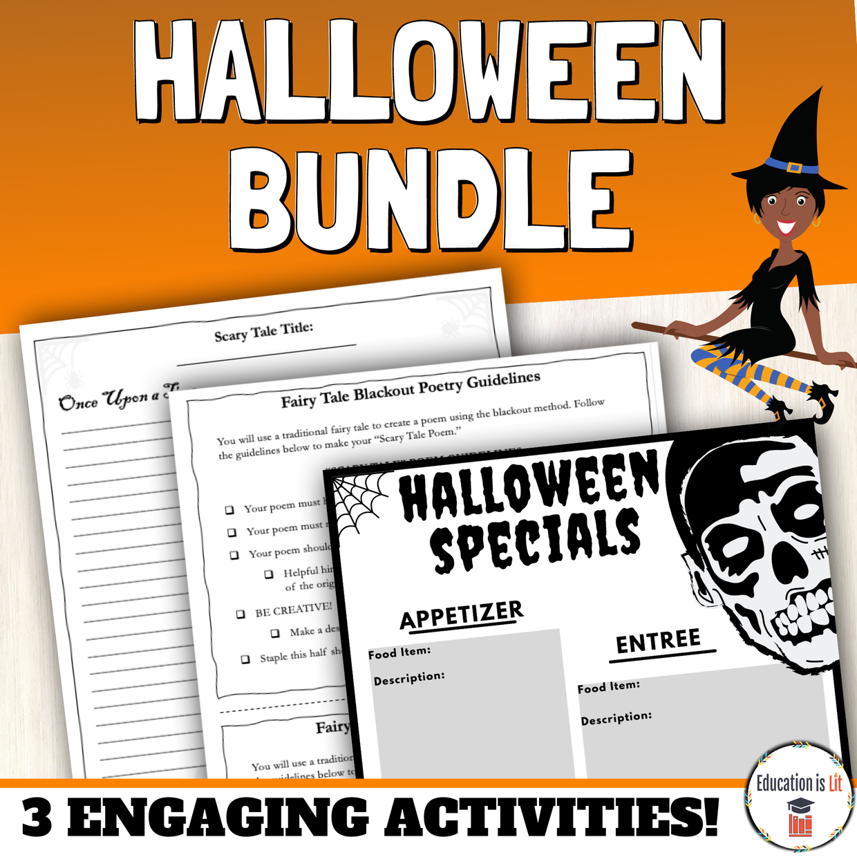 Bundle of Halloween Lesson Plans for Middle and High School