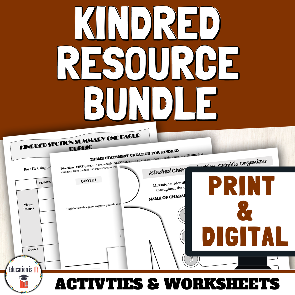 Bundle of Kindred Worksheets & Activities