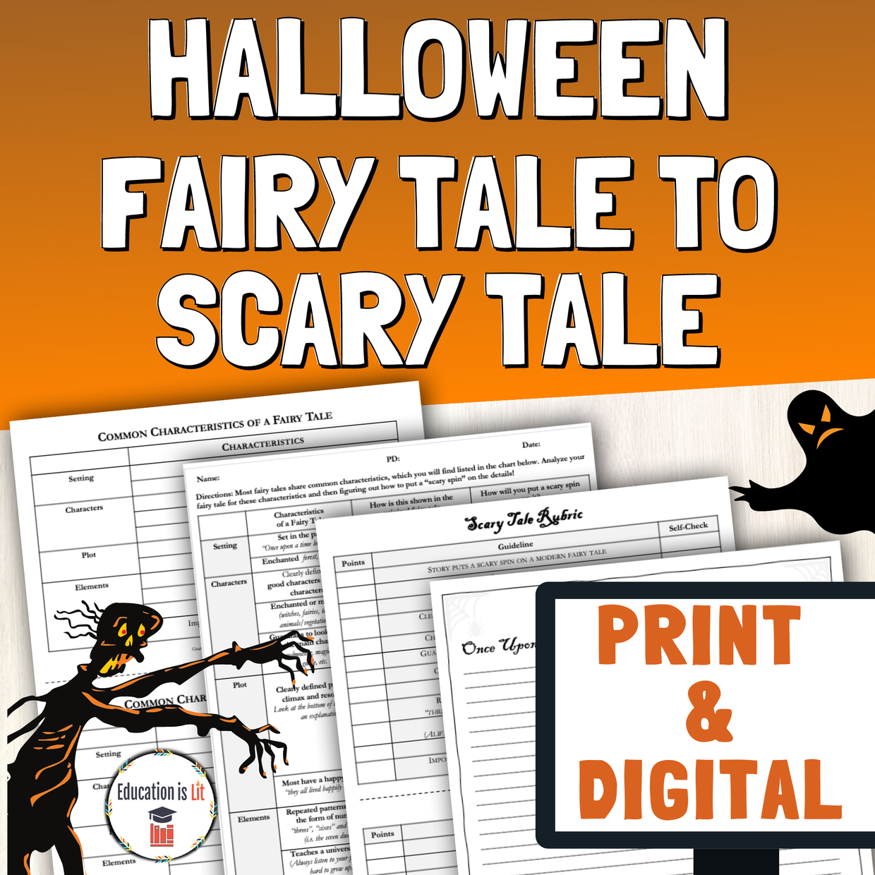Halloween Lesson Plan - Fairy Tale to Scary Tale