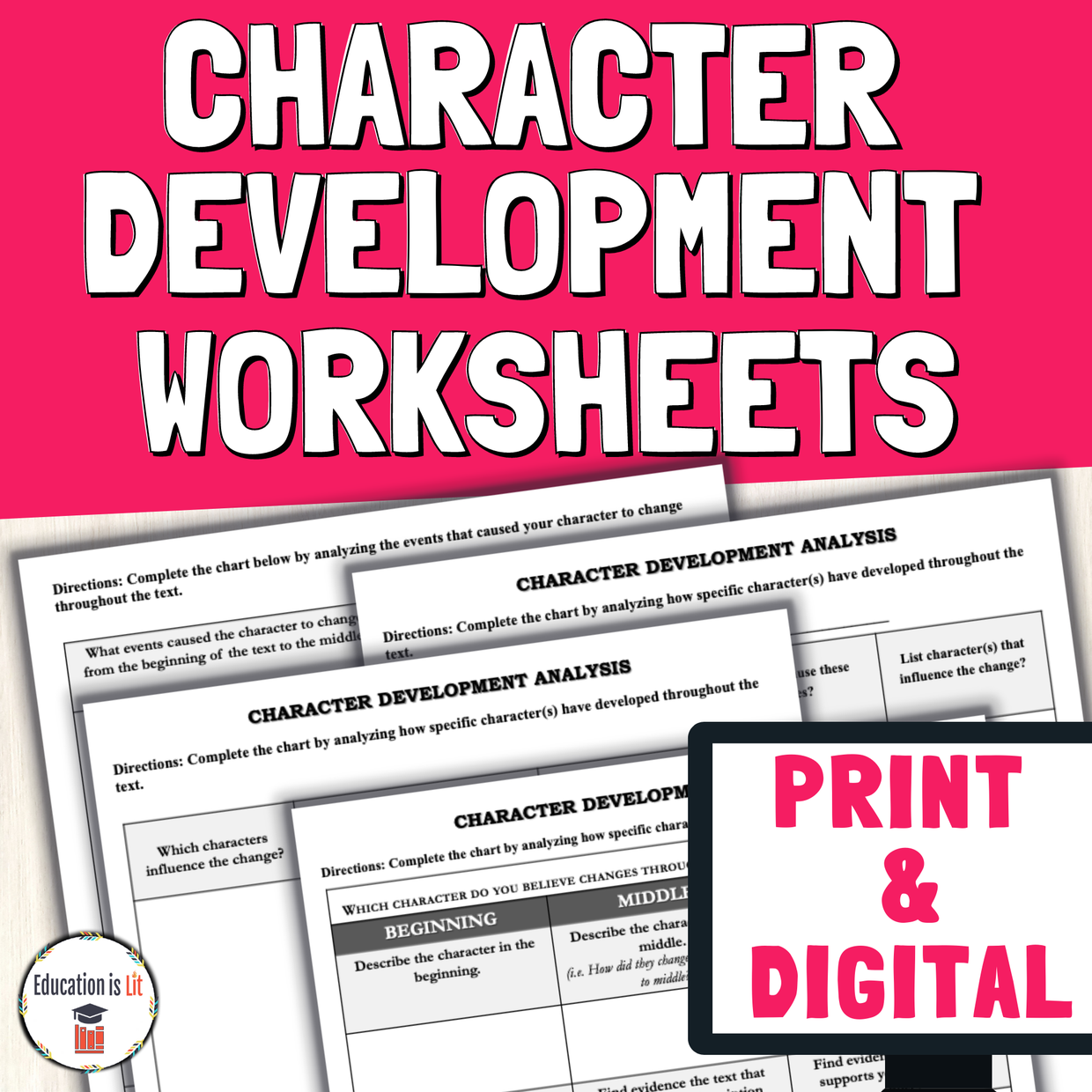 Character Development Worksheets