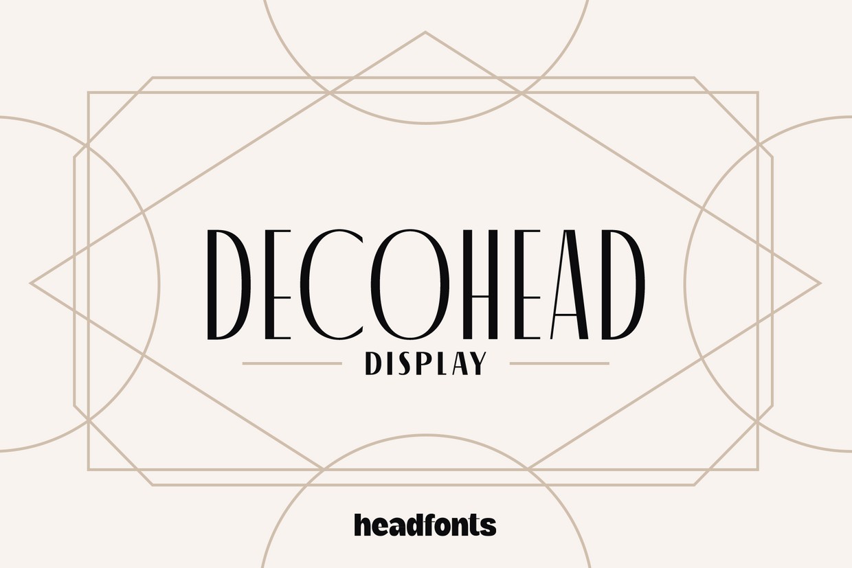 DECOHEAD DISPLAY Font – Elegant Art Deco Typeface for Glamorous and ...