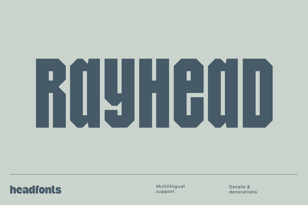 RAYHEAD Condensed Sans-Serif Font – Industrial Typeface for Modern and ...