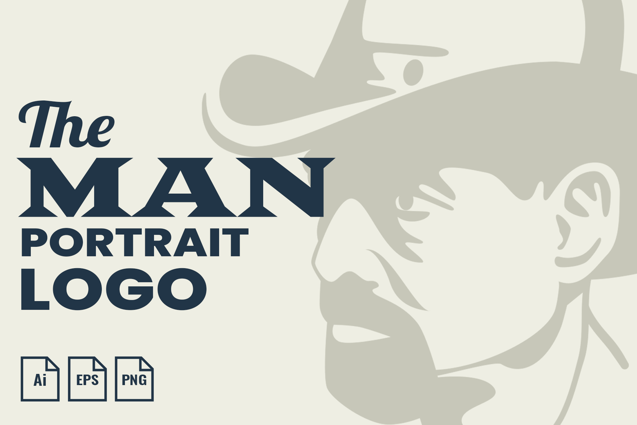FREE Man Portrait Logo Template