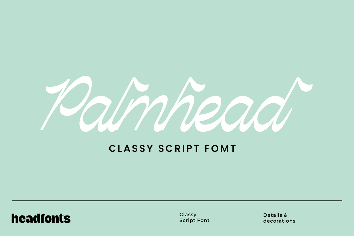 Palmhead Script Font – Elegant Handwritten Typeface for Organic Design