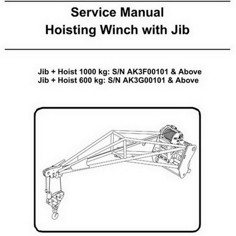 Bobcat Hoisting Winch with Jib Workshop Repair Service