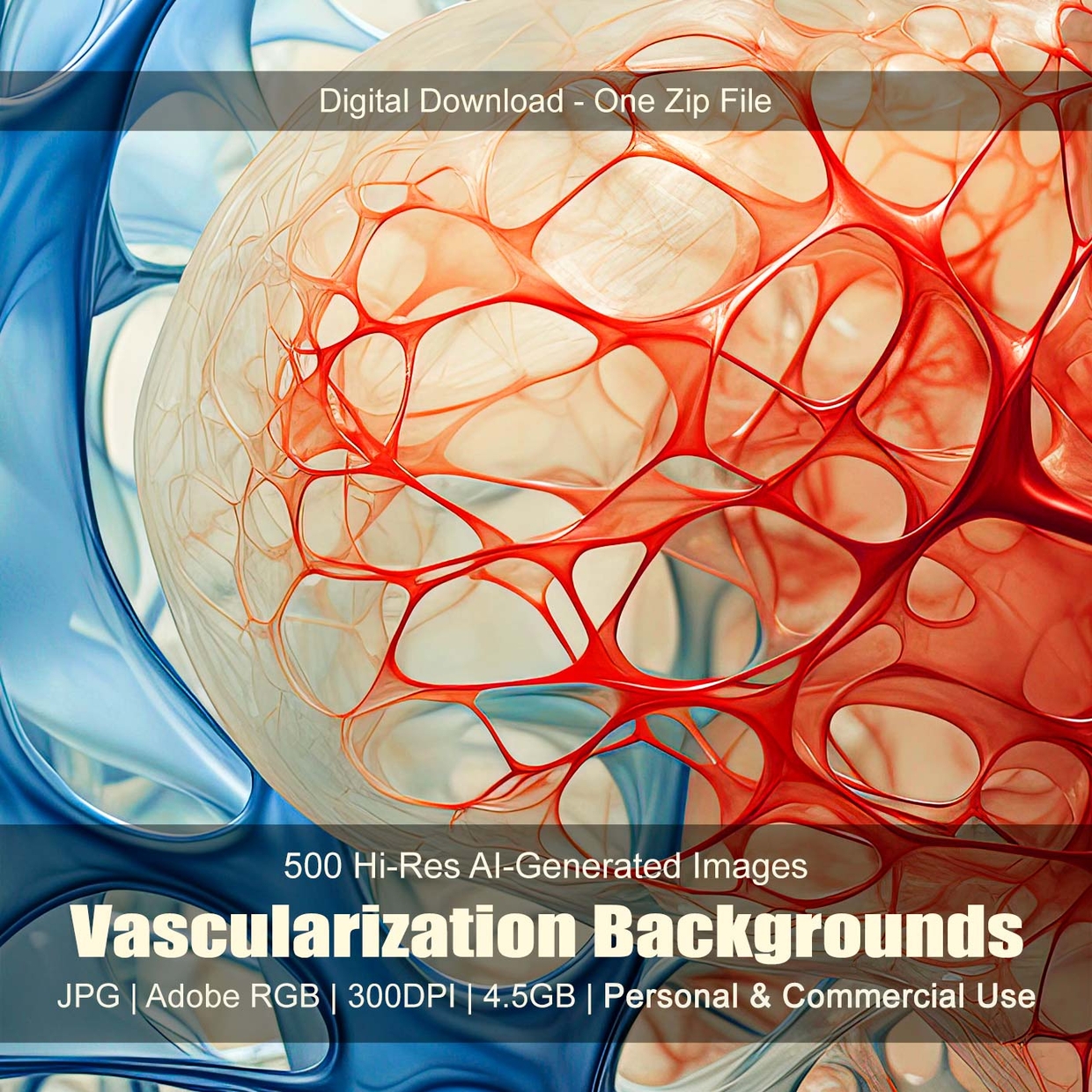 Vascularization Backgrounds and Textures - 500 AI-gene