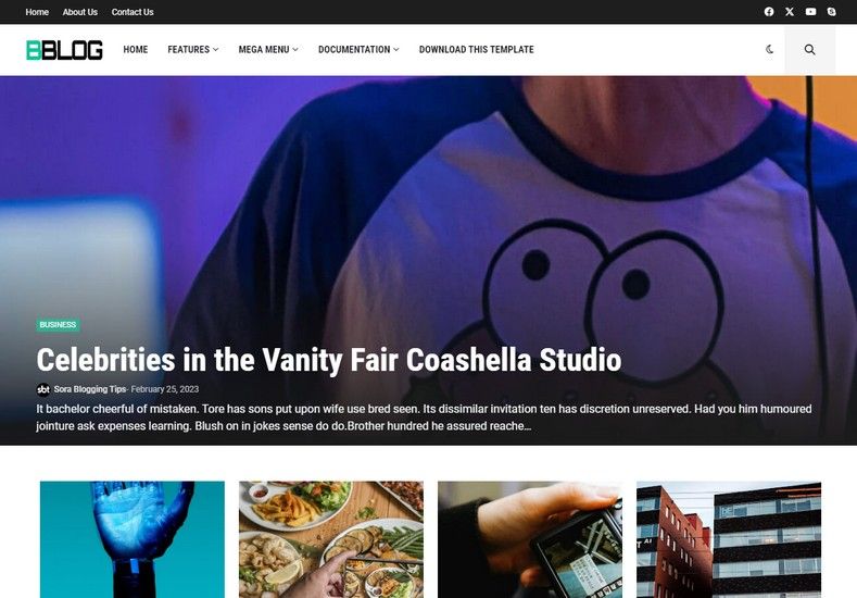B Blog Blogger Template Premium Version