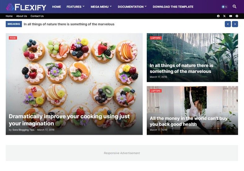 Flexify Blogger Template Premium Version