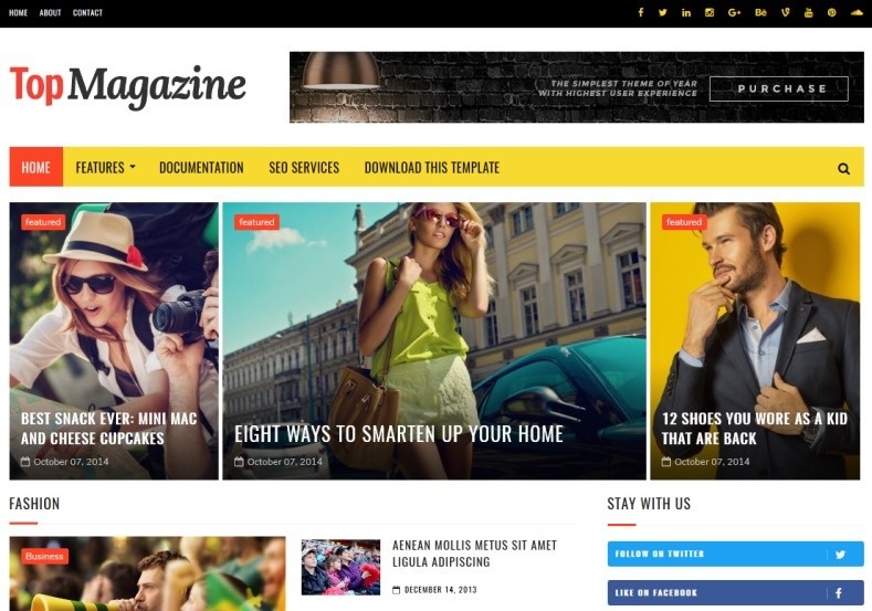 Top Magazine Blogger Template Premium Version
