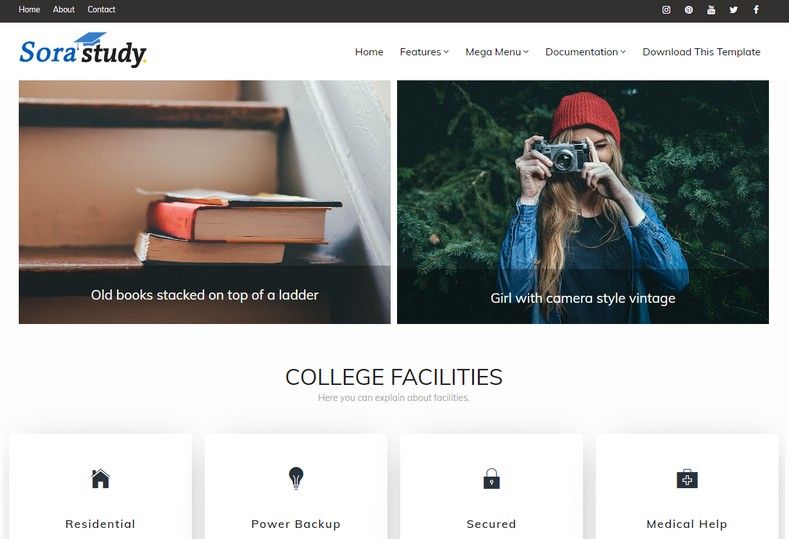 Sora Study Blogger Template Extended Version