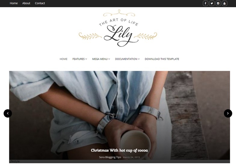 Lily Fashion Blogger Template Extended Version