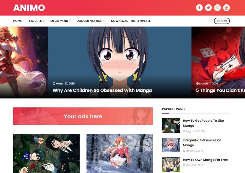 Animo Blogger Template Extended Version