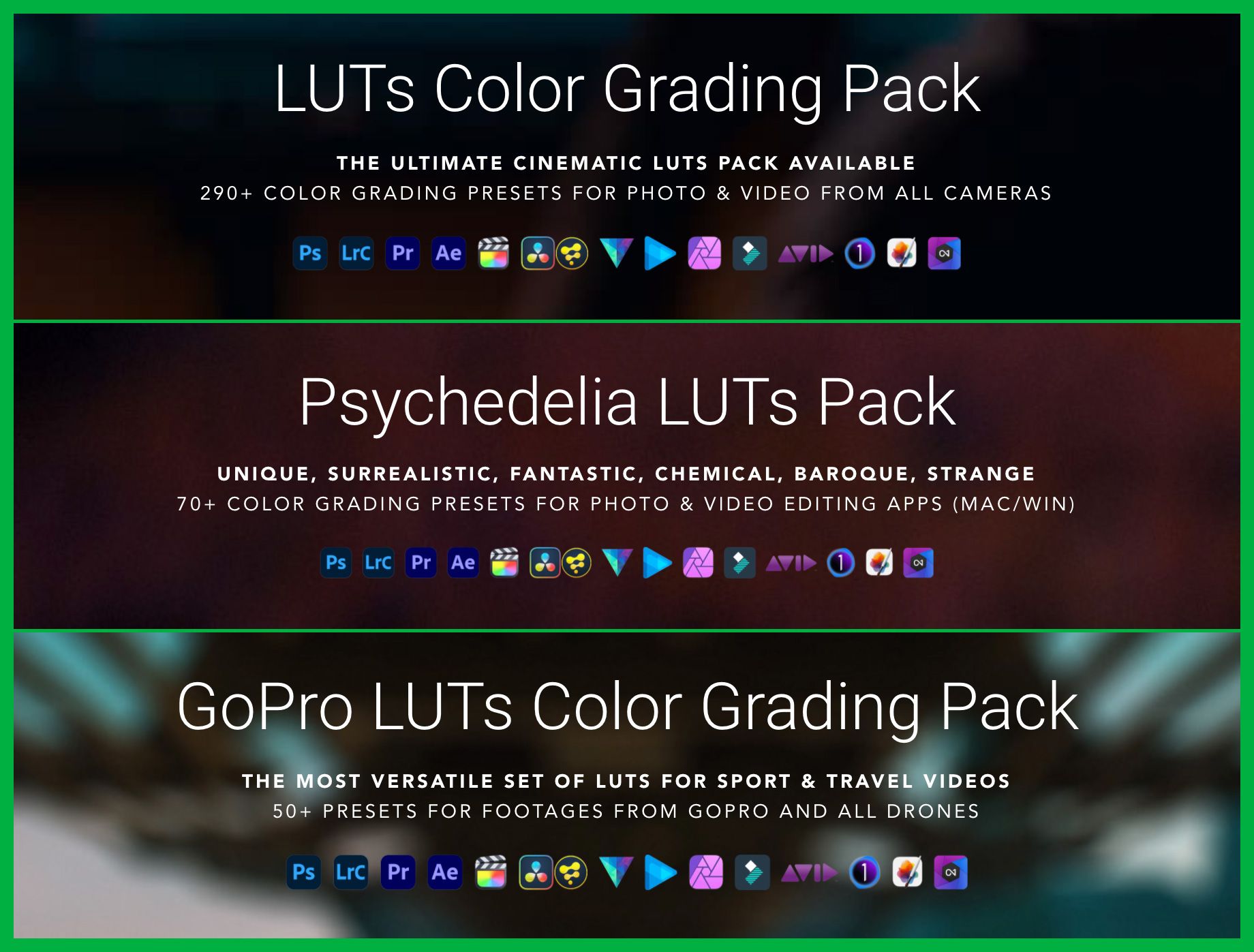 IWLTBAP LUTs Color Grading Packs