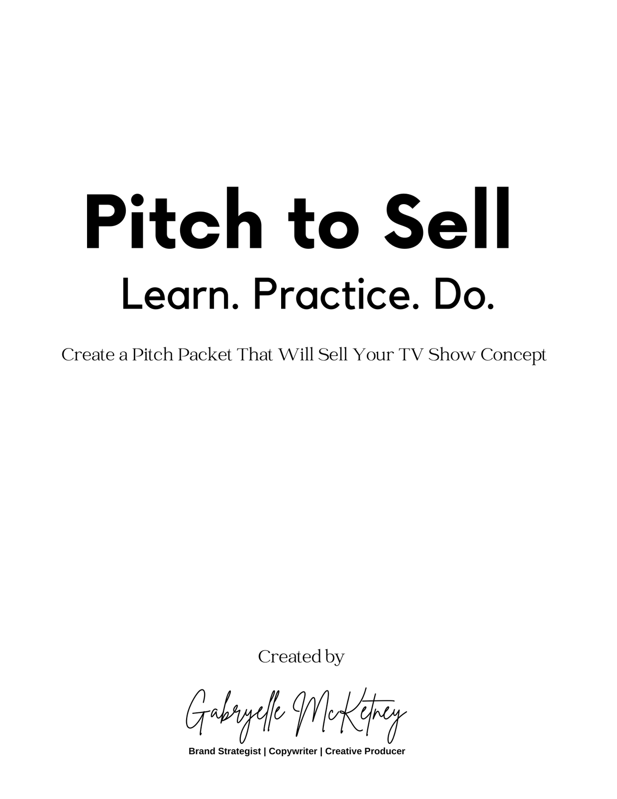 Pitch Packet Templates 2022-2023