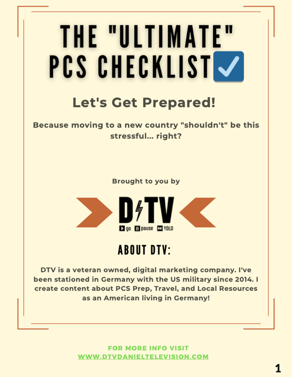 The Ultimate PCS to Germany Checklist + Coloring Book