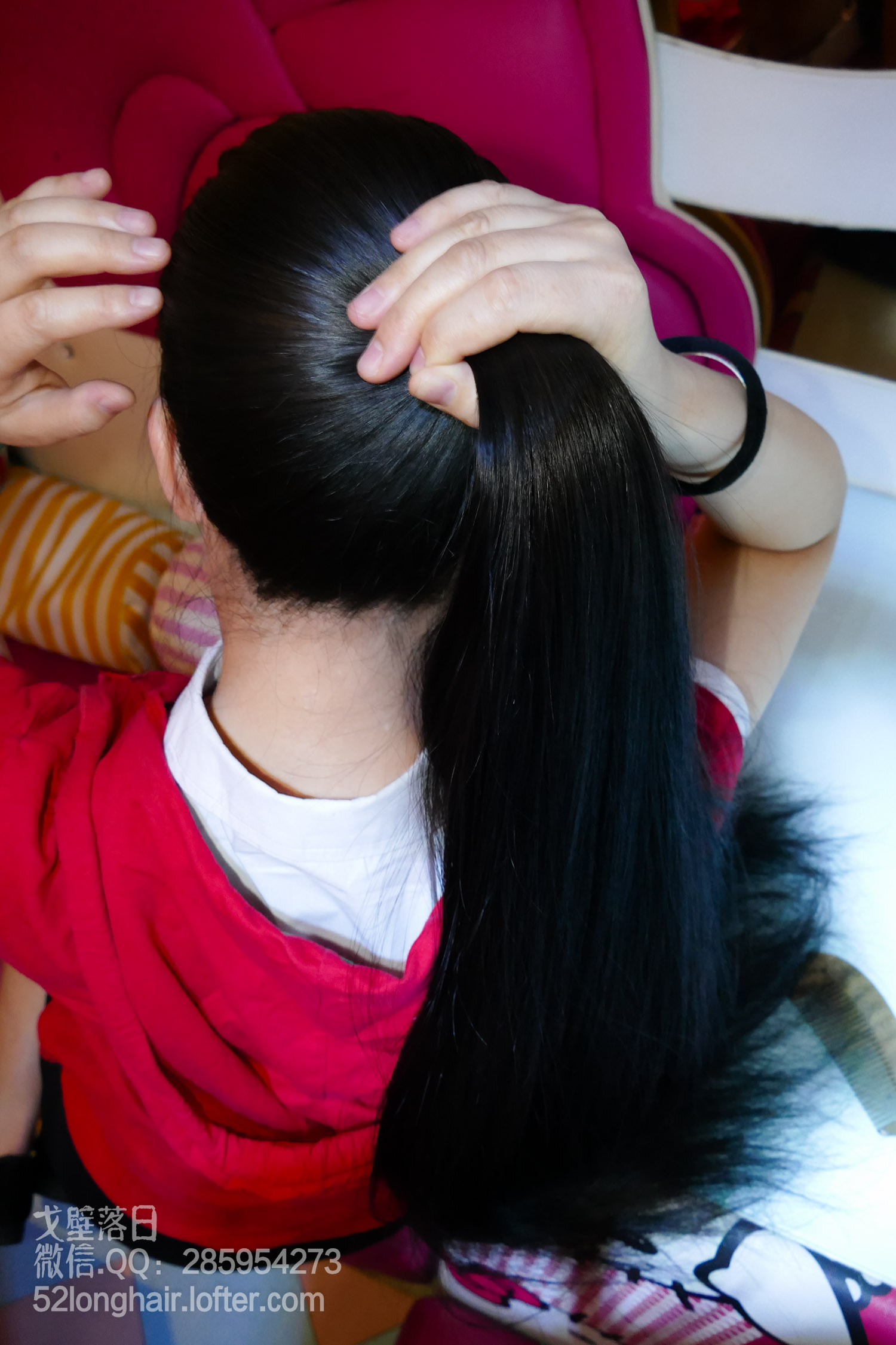 Long Hair Models Video 010# wash hair