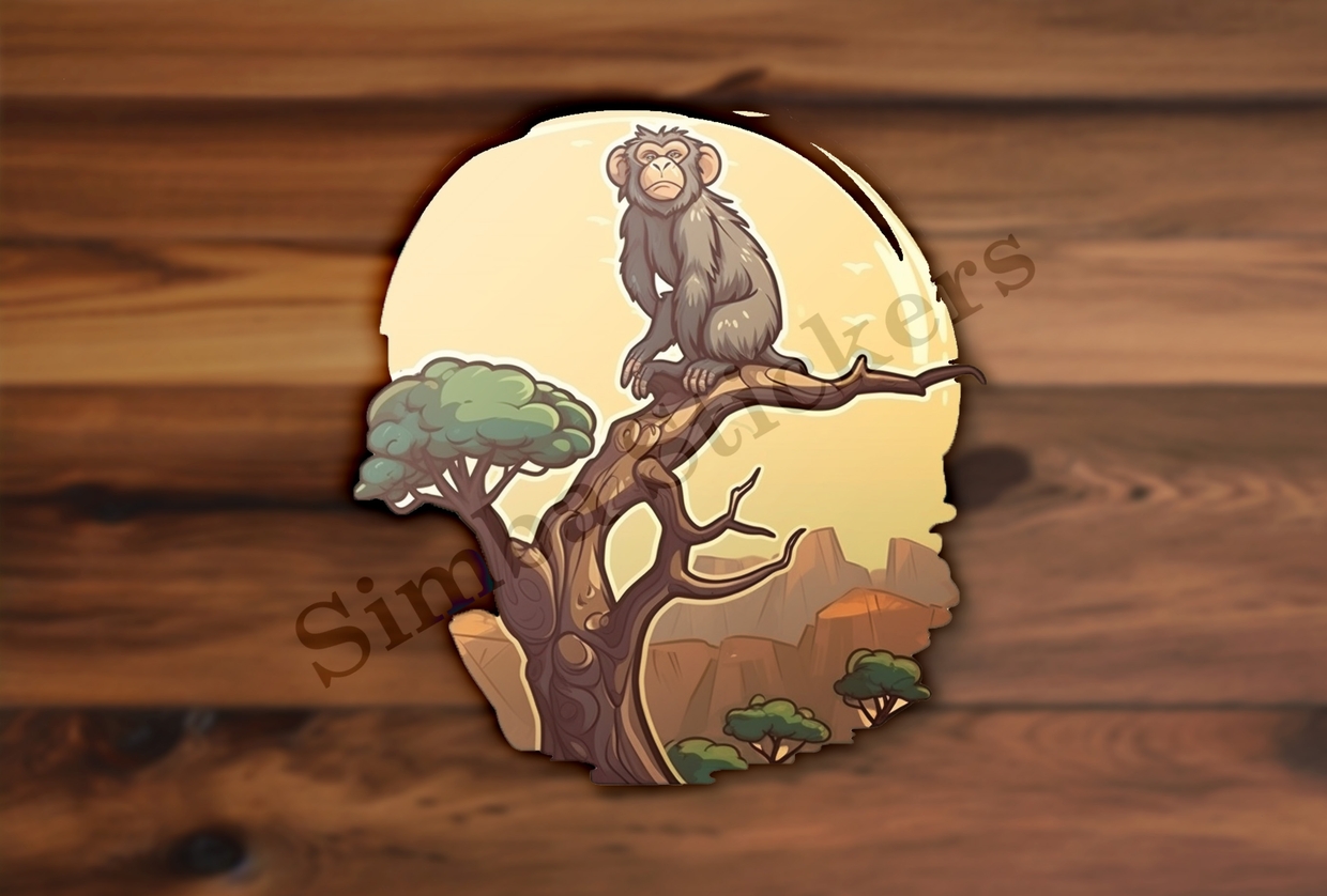 Baboon in a tree