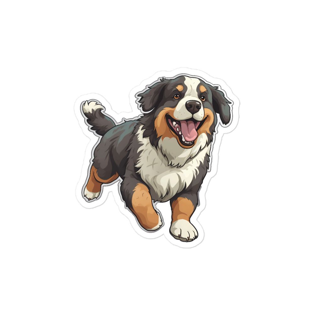 Sticker 4x4, Bernase Mountain dog running