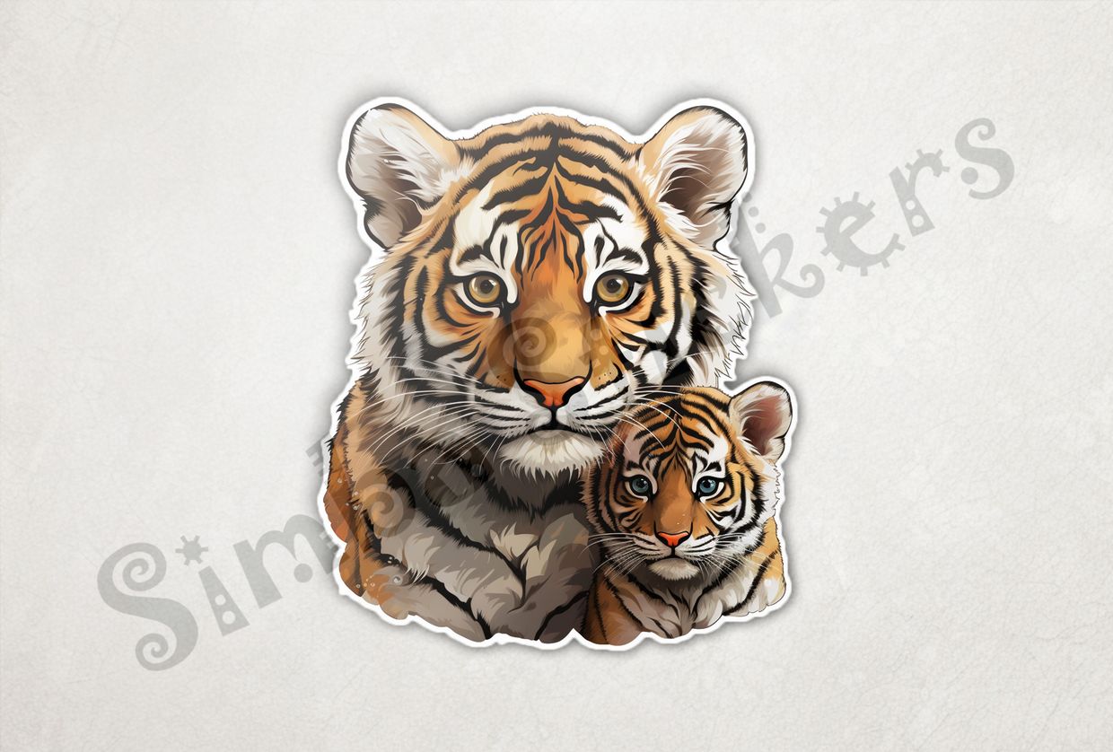 Tiger youngling and cub
