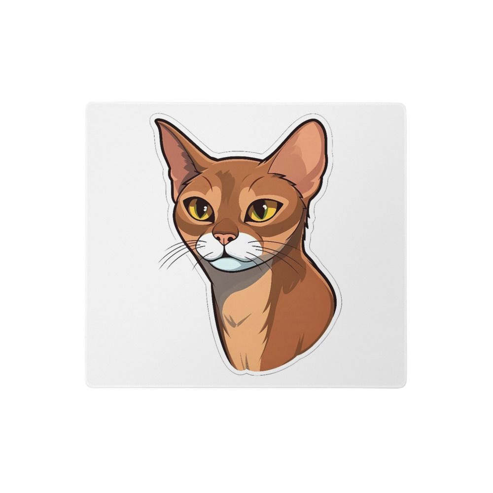 Gaming Mouse Pad, 18x16, Abyssinian Cat, bust