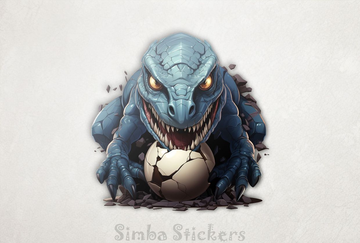 Digital image sticker of dinosaur with transparent background in high ...