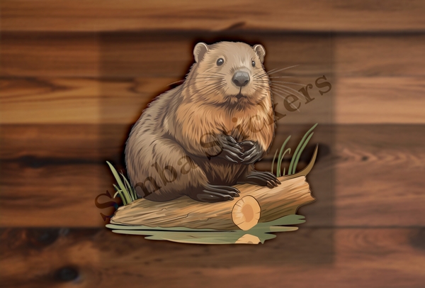Beaver on a log