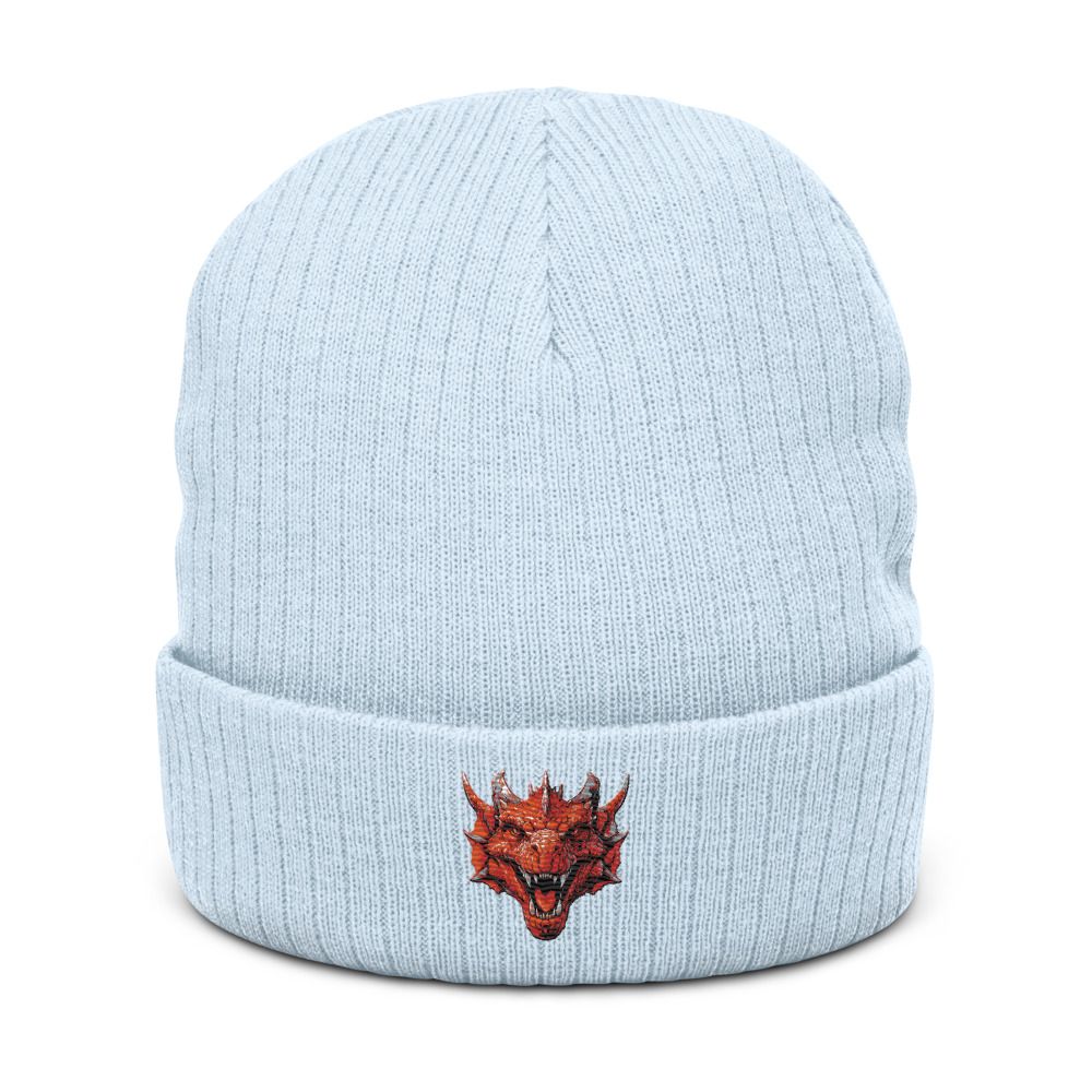 Embroidered Ribbed Knit Cuff Beanie featuring beautiful animal or ...
