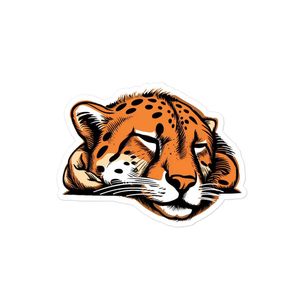 Sticker 4x4, Cheetah sleeping, head