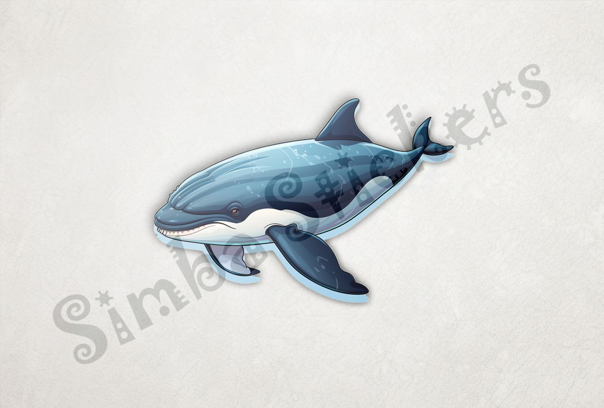 Whale swimming under water