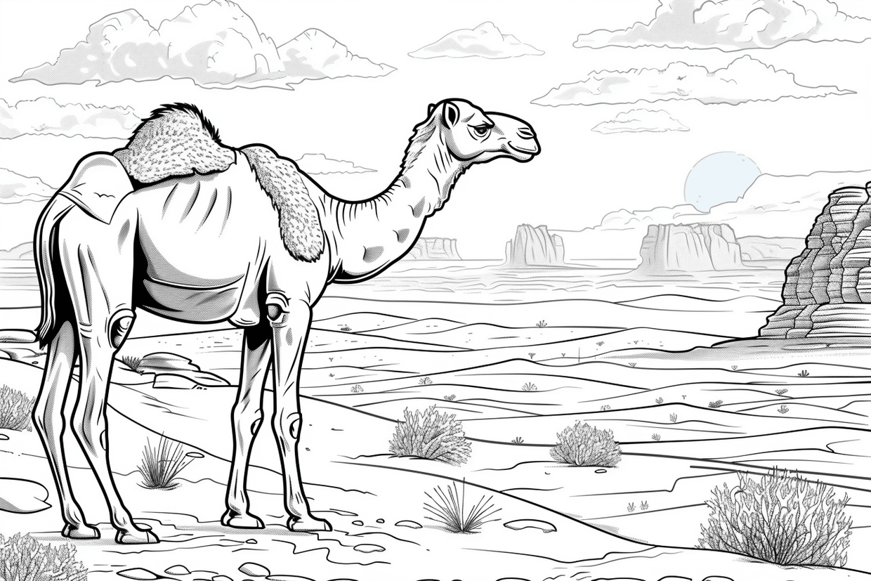 Colouring pages, bundle of Sahara Desert, 25 images