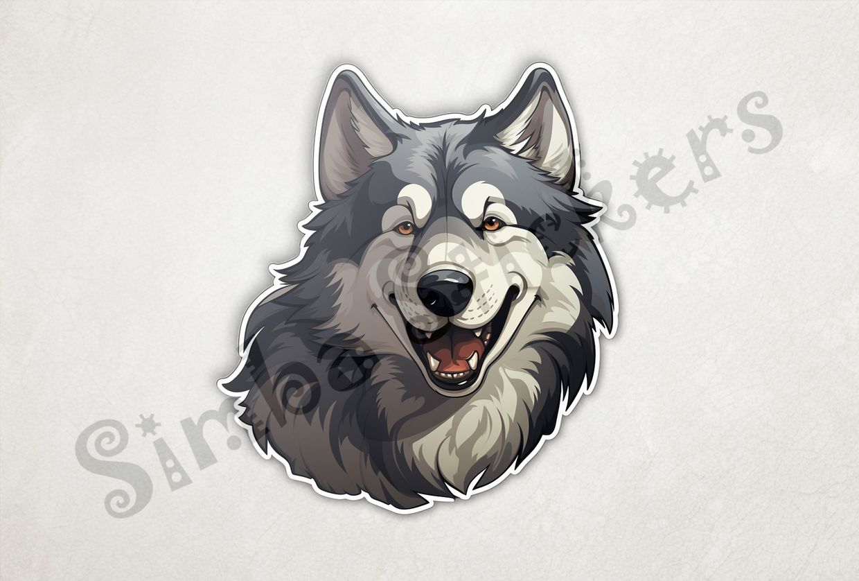 Wolf laughing