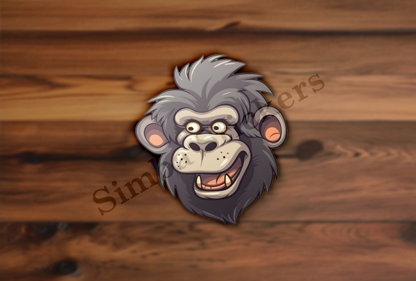 Baboon face, with cheeky expression