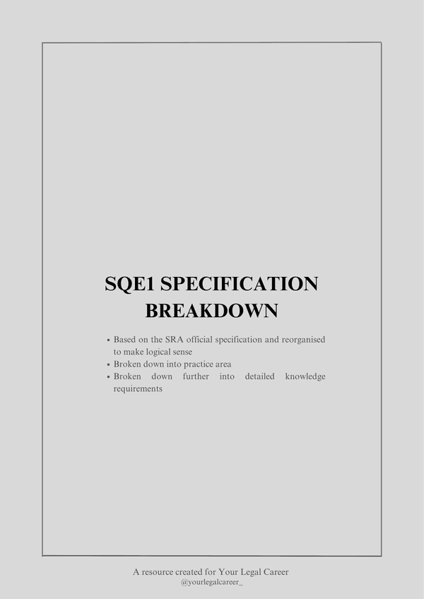 SQE1 Specification Breakdown
