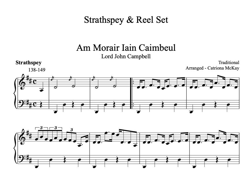 Lord John Campbell (Strathspey), Nameless Reel, The Cuckoo, INT LEVEL ...